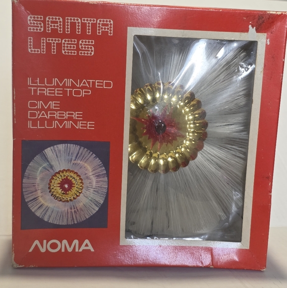 Noma | Holiday | Vintage Noma Santa Lites Illuminated Tree Topper With ...